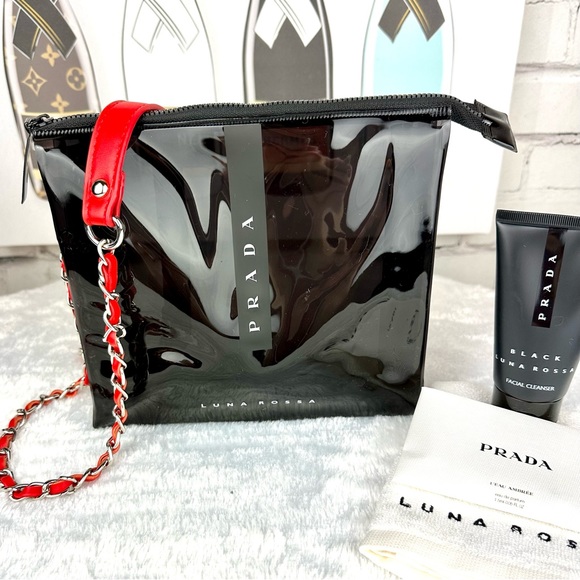 Prada | Bags | Prada Beauty Line Clear Tinted Crossbody Bag With Towel ...